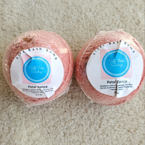 Self Care Sundays | Bath & Body | 2 Fizzy Bath Bomb Petal Dance Self ...